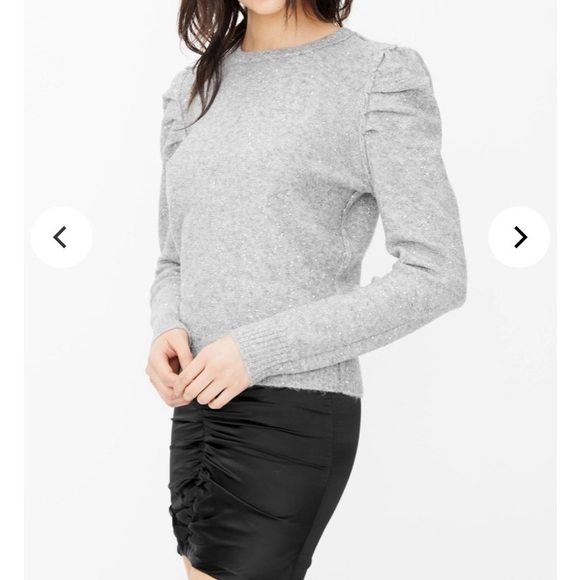 Generation Love | Sweaters | Generation Love Tinsley Grey Sequin Puff ...